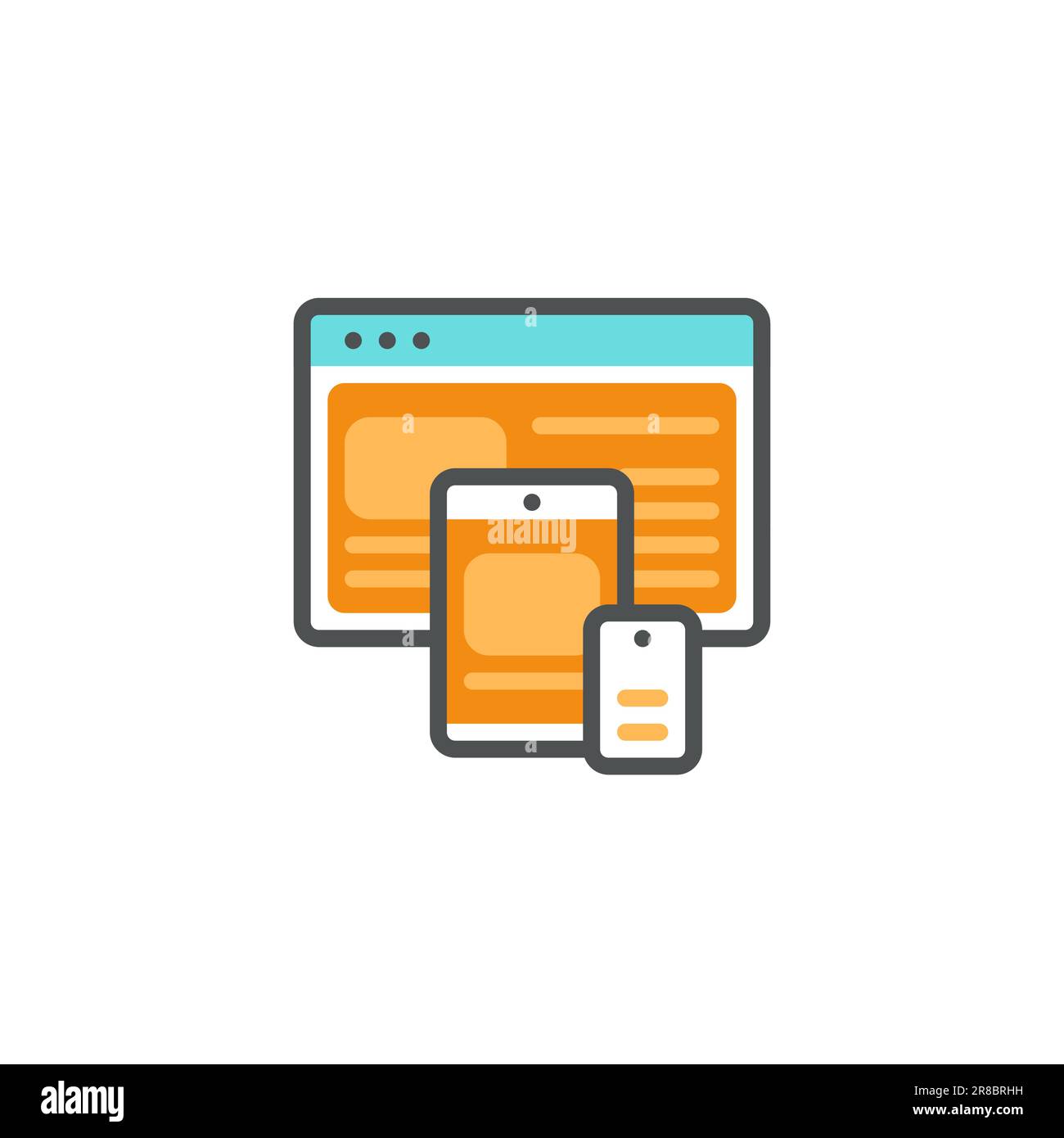 Design Resolution Responsive Web Layouts For All Devices And Resolutions Stock Vector Image
