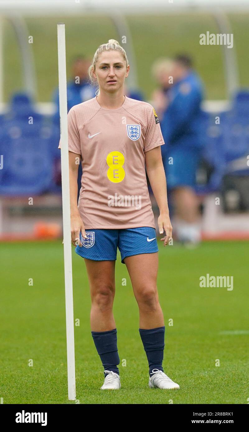Laura Coombs of England Women during an open training session at St ...