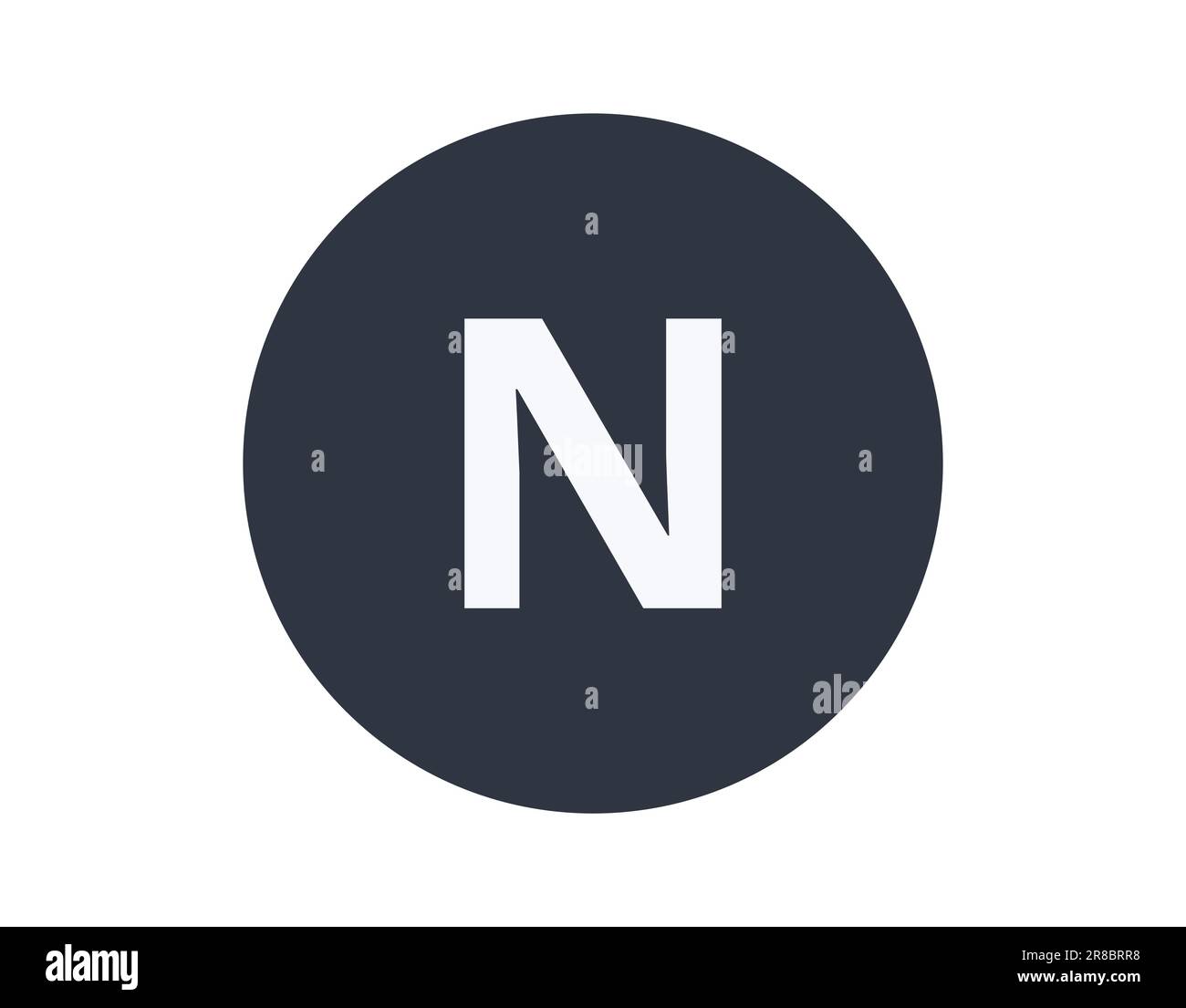 Isolated Nitrogen Chemical Element in a Circle Stock Vector Image & Art ...