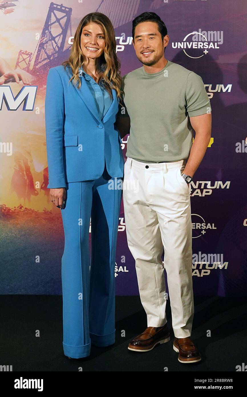 Madrid, Spain. 20th June, 2023. Actor Raymond Lee (r) and actress ...