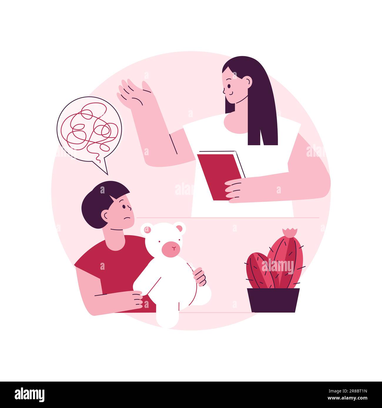 Psychologist service abstract concept vector illustration. Private ...