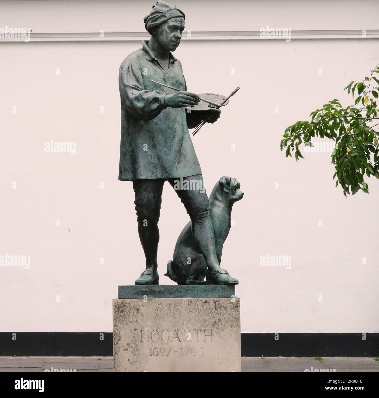 Statue of William Hogarth by Jim Mathieson, unveiled by Ian Hislop and ...