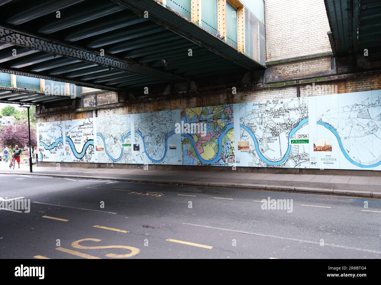 Railway bridge just outside Turnham Green Underground station; the ...