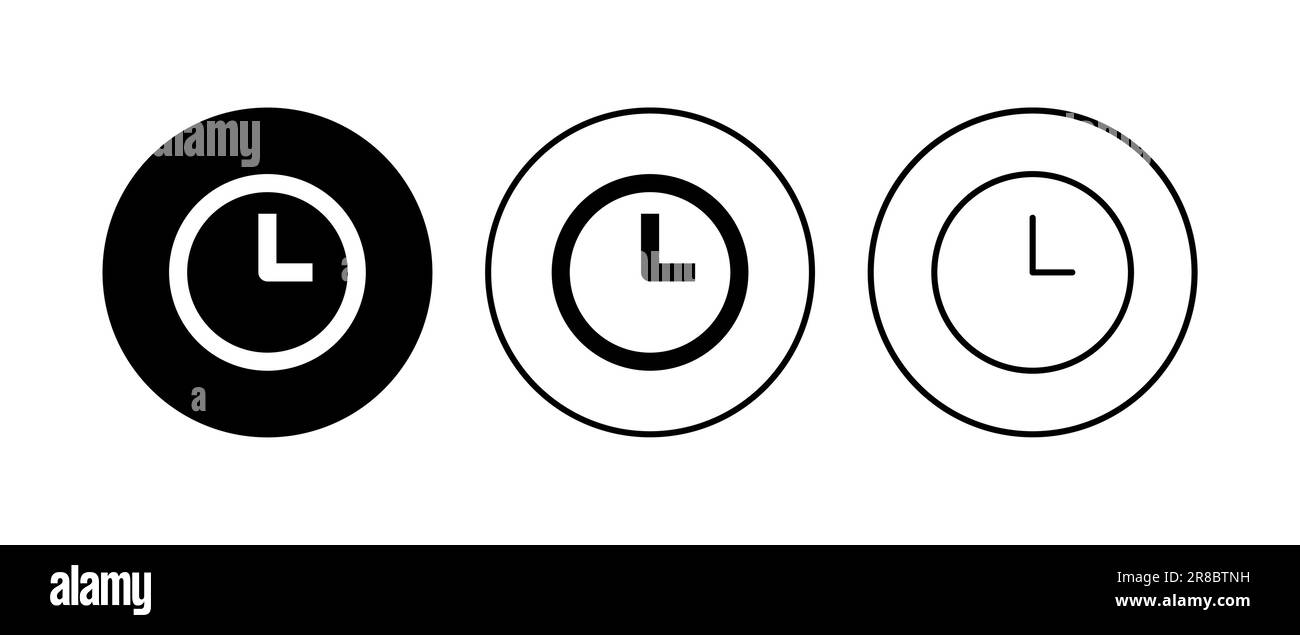 Clock icon set. Time icon vector. watch icon symbol Stock Vector Image ...