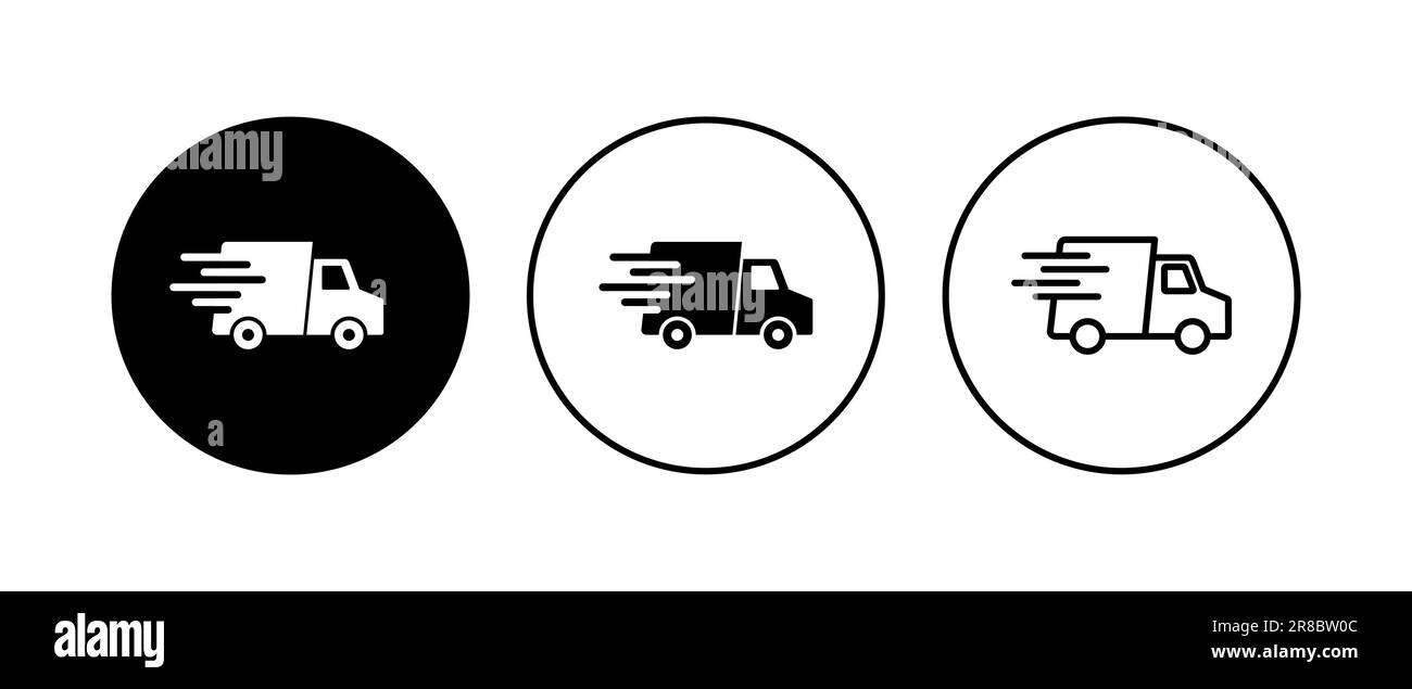 Fast delivery express icon Black and White Stock Photos & Images - Alamy