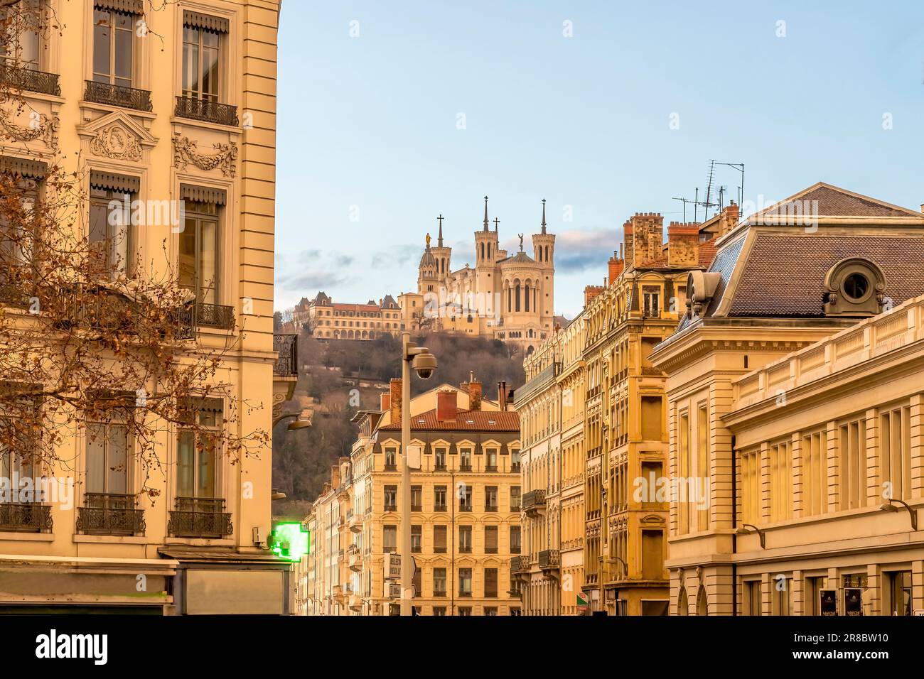 Basilica of Notre Dame Outside From Downtown City Center Lyon France. Built in 1800s Stock Photo ...
