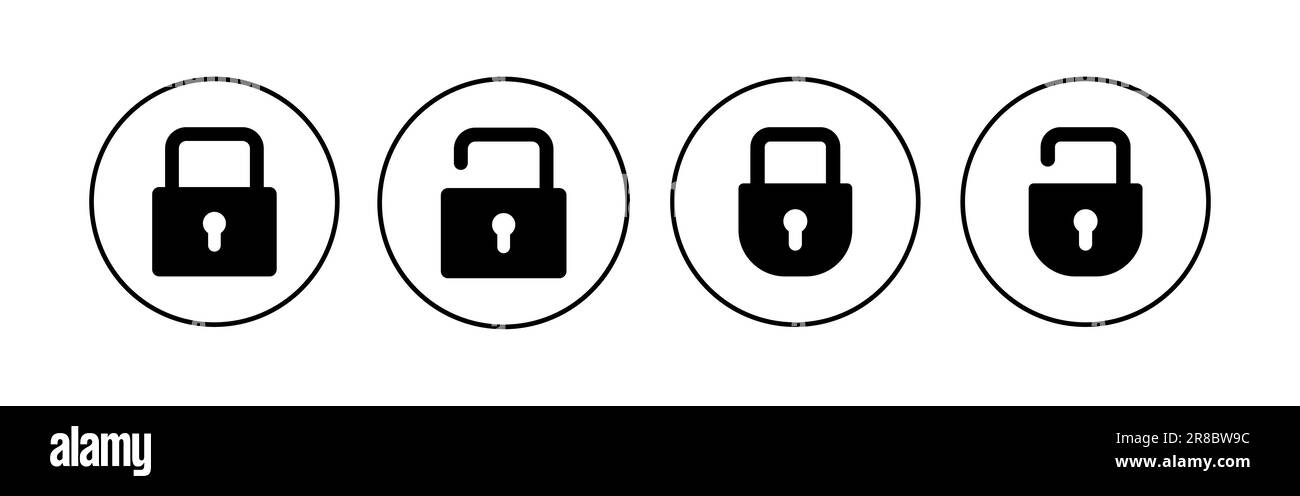 Lock icon set. Padlock icon vector. Encryption icon. Security symbol Stock Vector Image & Art ...