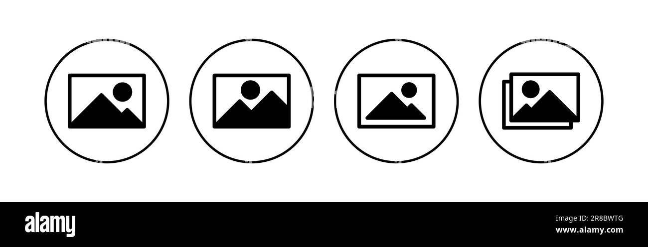Picture icon set. photo gallery icon symbol Stock Vector Image & Art ...