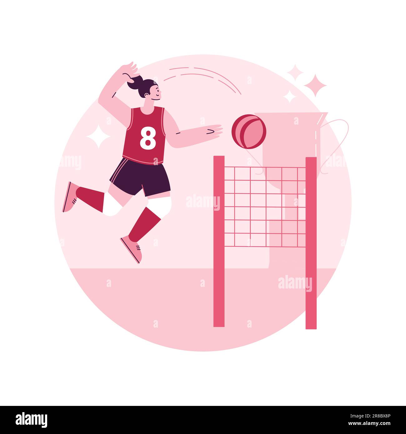 Volleyball abstract concept vector illustration. Beach volleyball ...