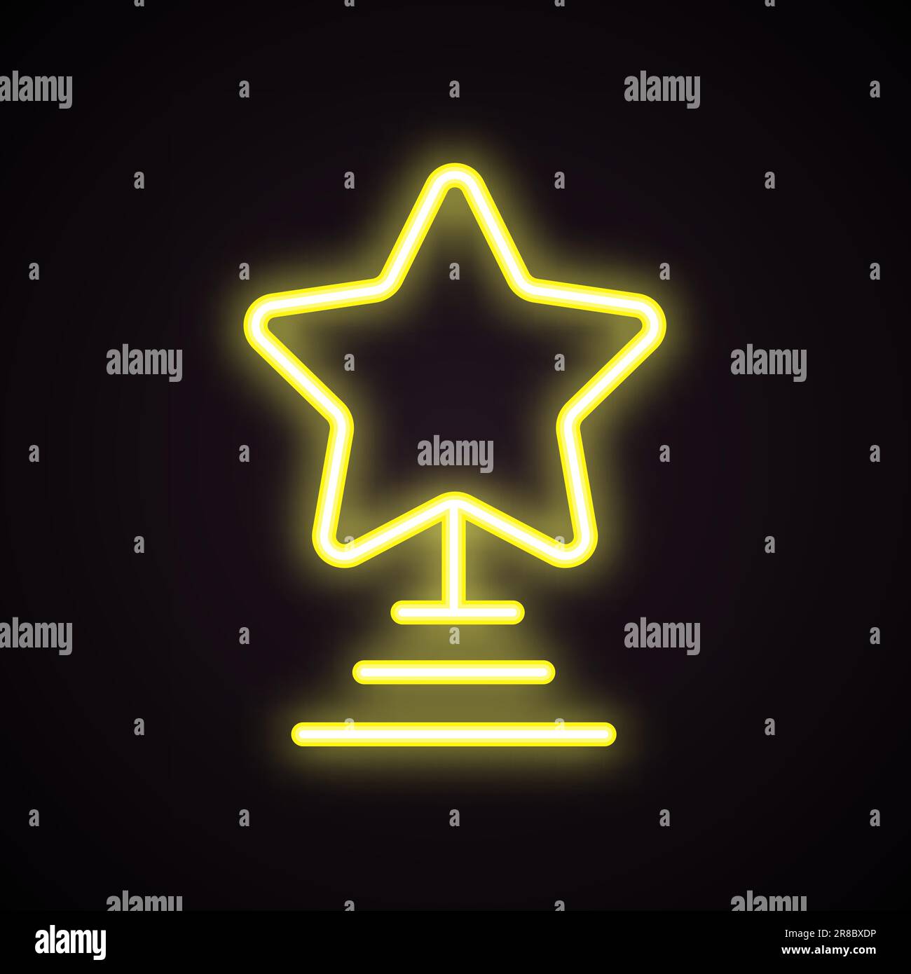 Neon star icon Stock Vector Image & Art - Alamy