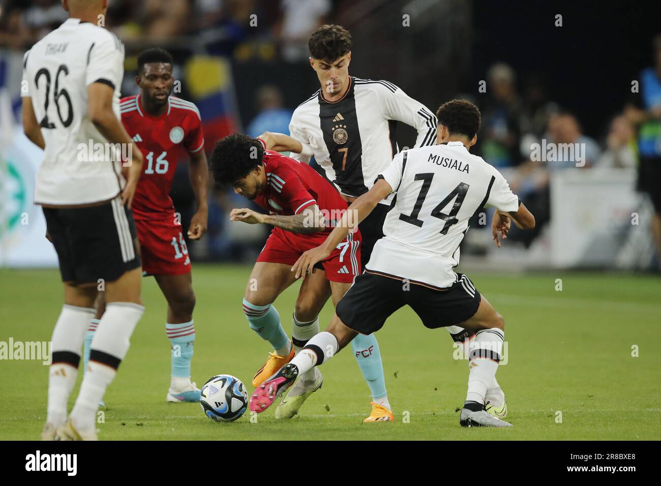 GELSENKIRCHEN - 20/06/2023, (LR) Luis Diaz of Colombia, Kai Havertz of ...