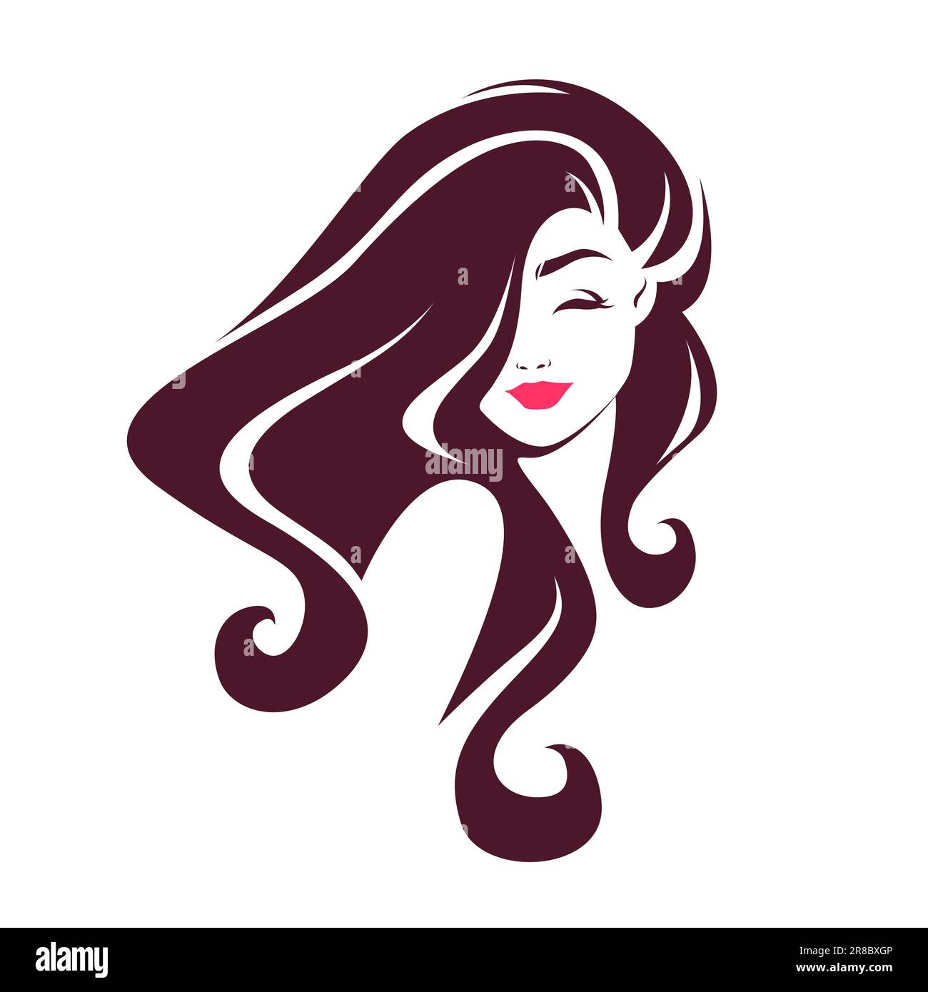 Beautiful woman. Fashion vector illustration isolated on white ...