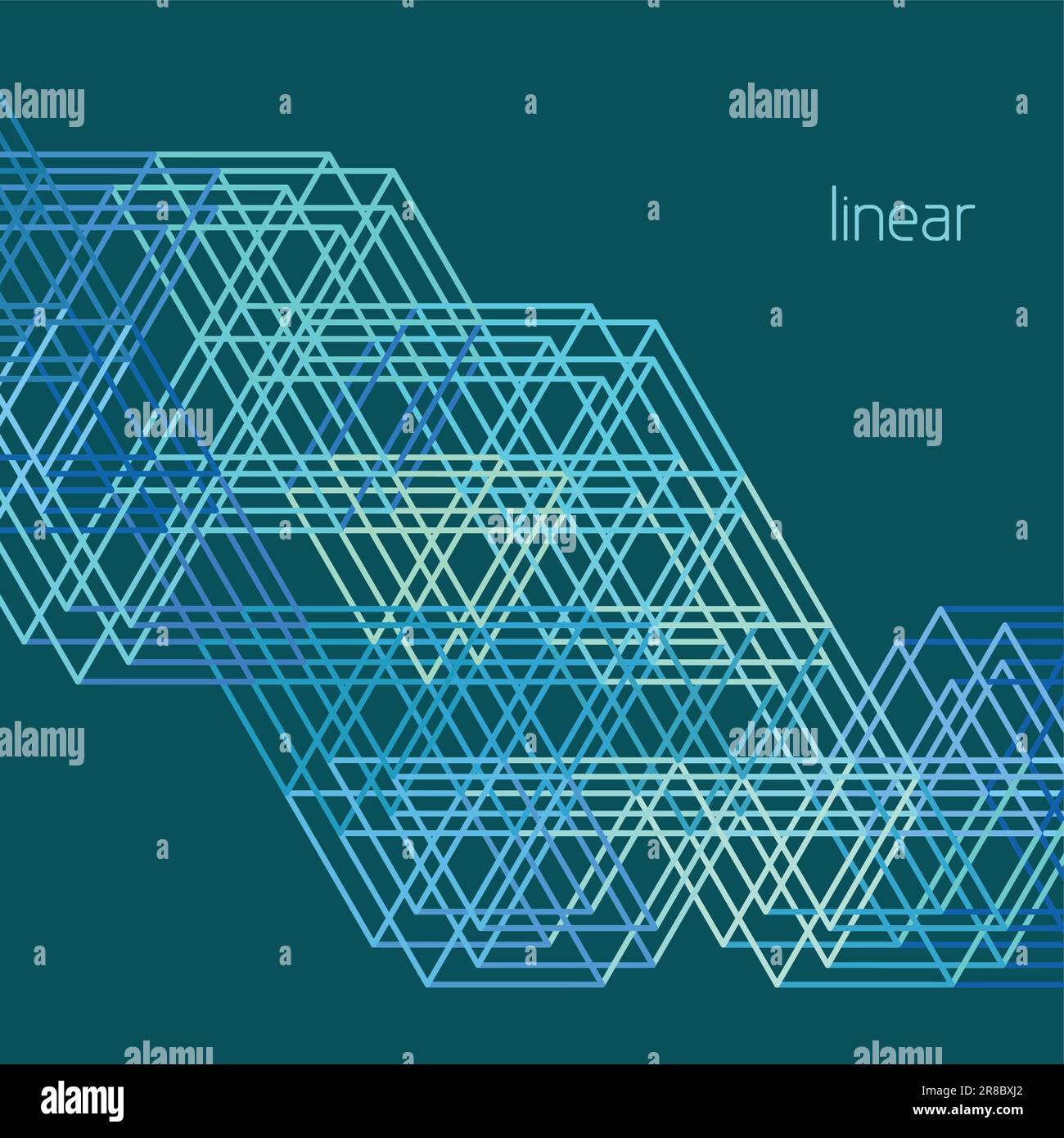 Abstract geometrical pattern with grid by triangles. Linear vector ...