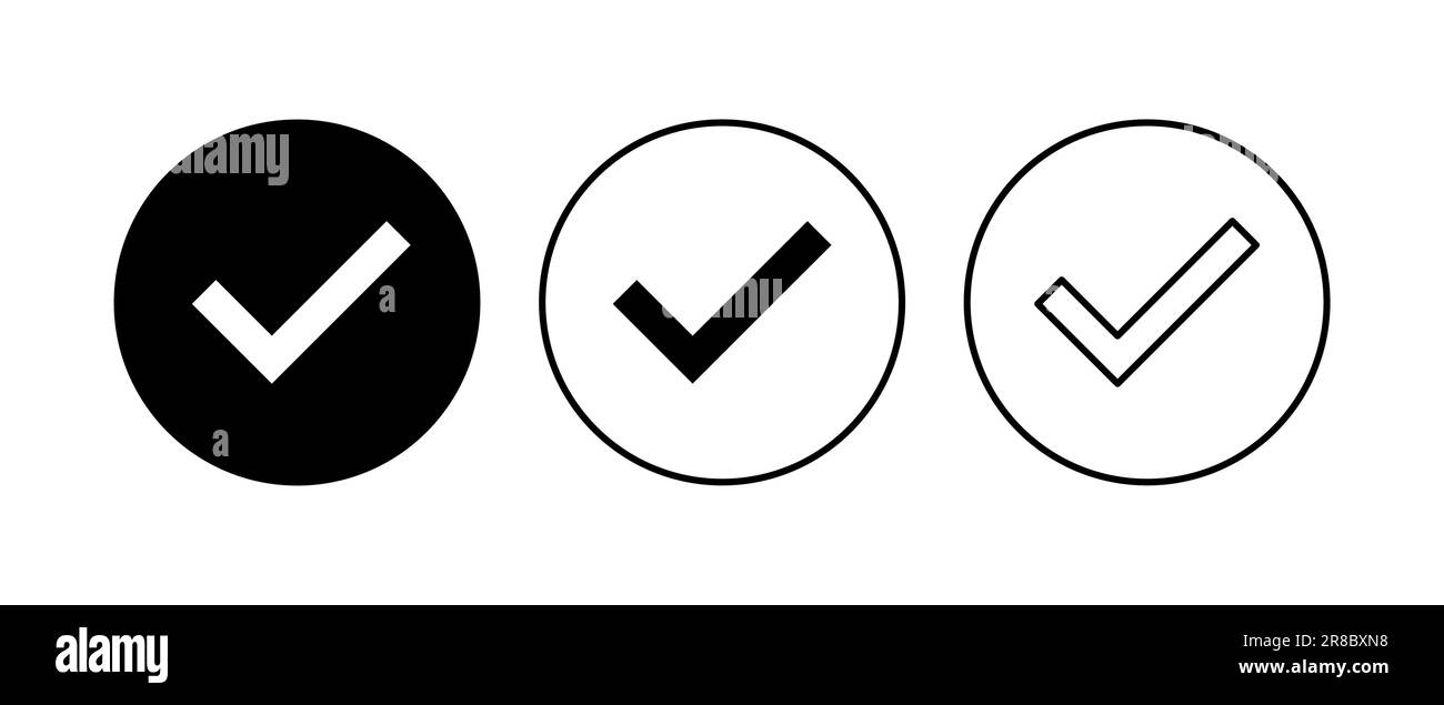 Check mark set. Check mark icon. Tick mark symbol vector Stock Vector ...