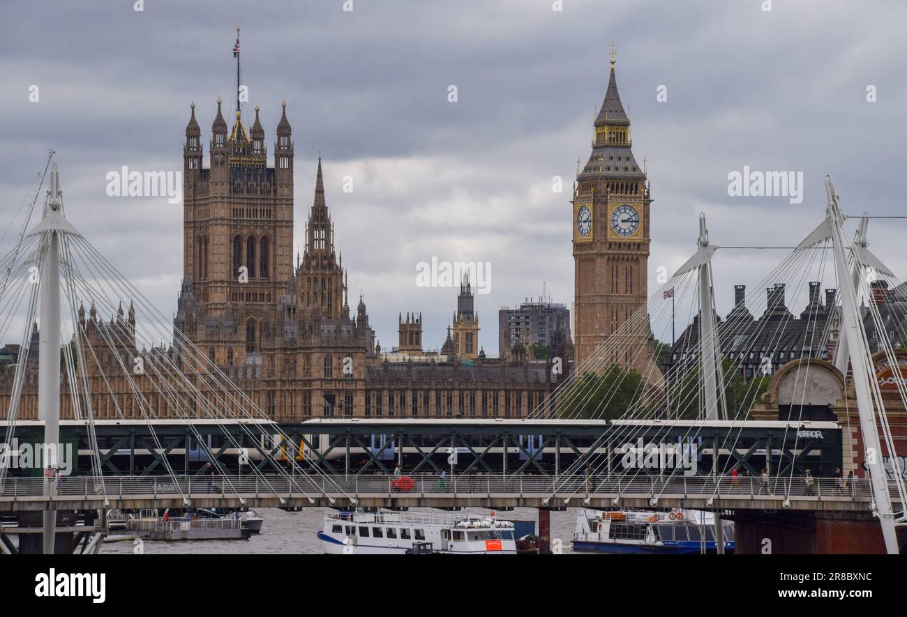 London, UK. 20th June 2023. Houses of Parliament, Big Ben and ...