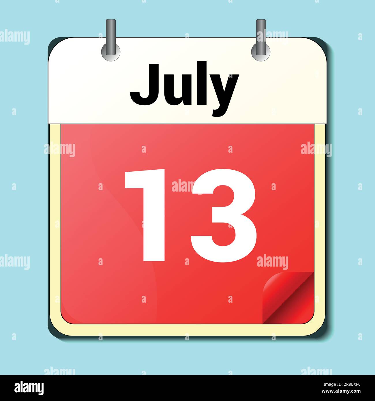 day on the calendar, vector image format, JULY 13 Stock Vector Image ...