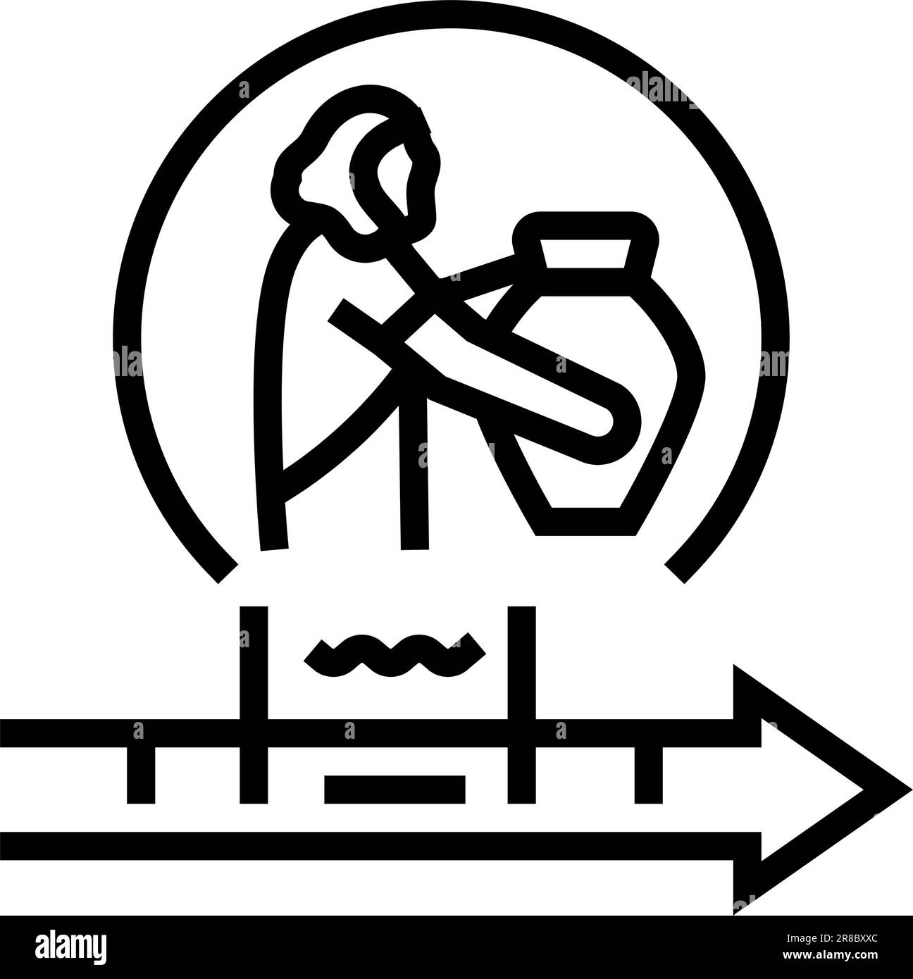 Bronze Age Human Evolution Line Icon Vector Illustration Stock Vector Image And Art Alamy