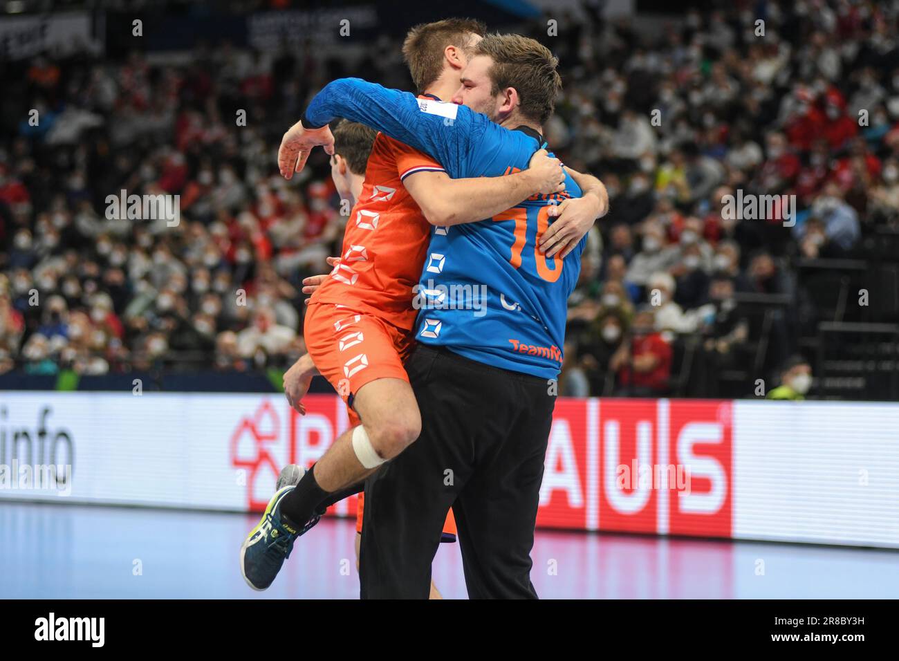 Luc Steins, Thijs Van Leeuwen (Netherlands). EHF Euro 2022. Main Round ...