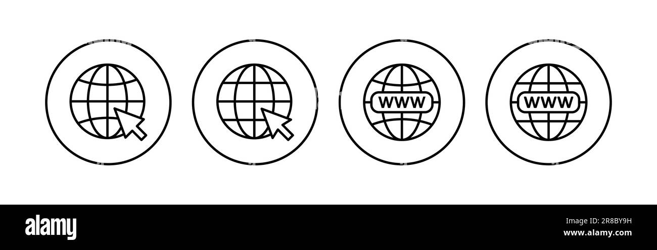 Web icon set. go to web icon. web click icon Stock Vector Image & Art ...