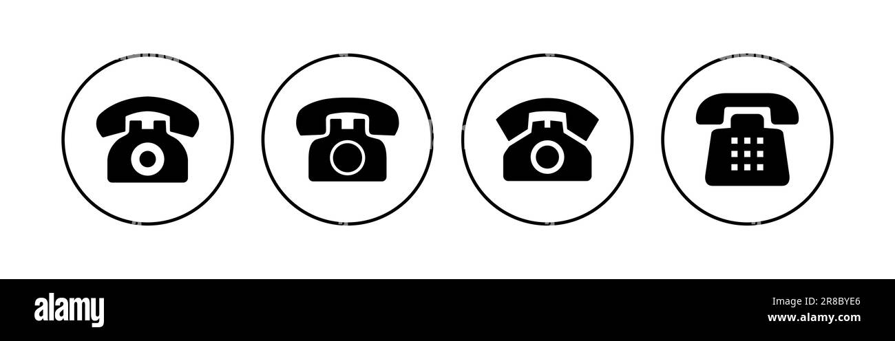 Telephone icon set. phone icon vector Stock Vector Image & Art - Alamy