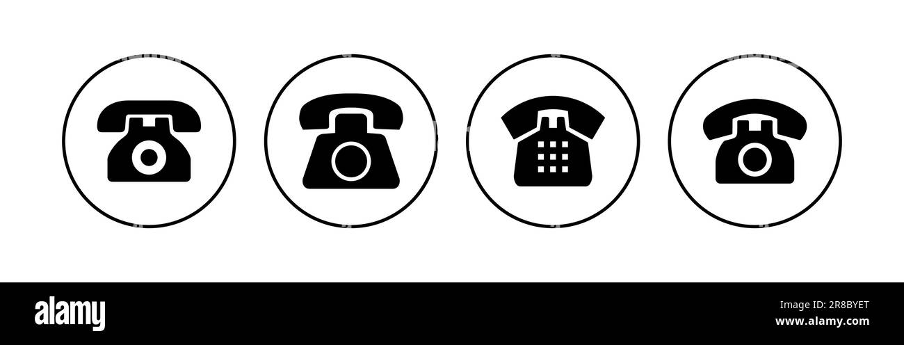 Telephone icon set. phone icon vector Stock Vector Image & Art - Alamy