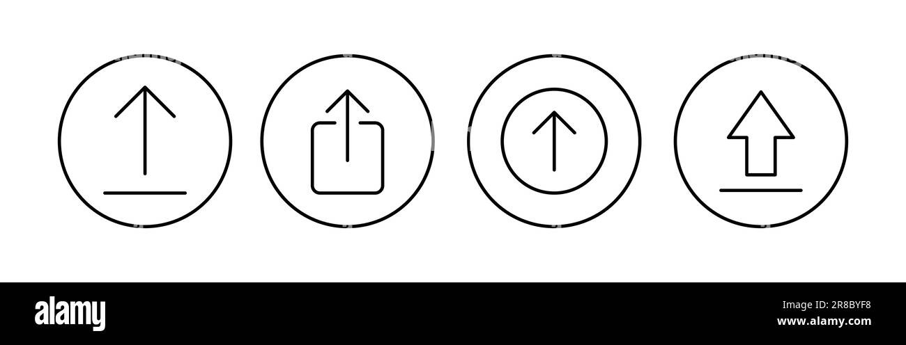 Upload icon set. load data symbol Stock Vector Image & Art - Alamy