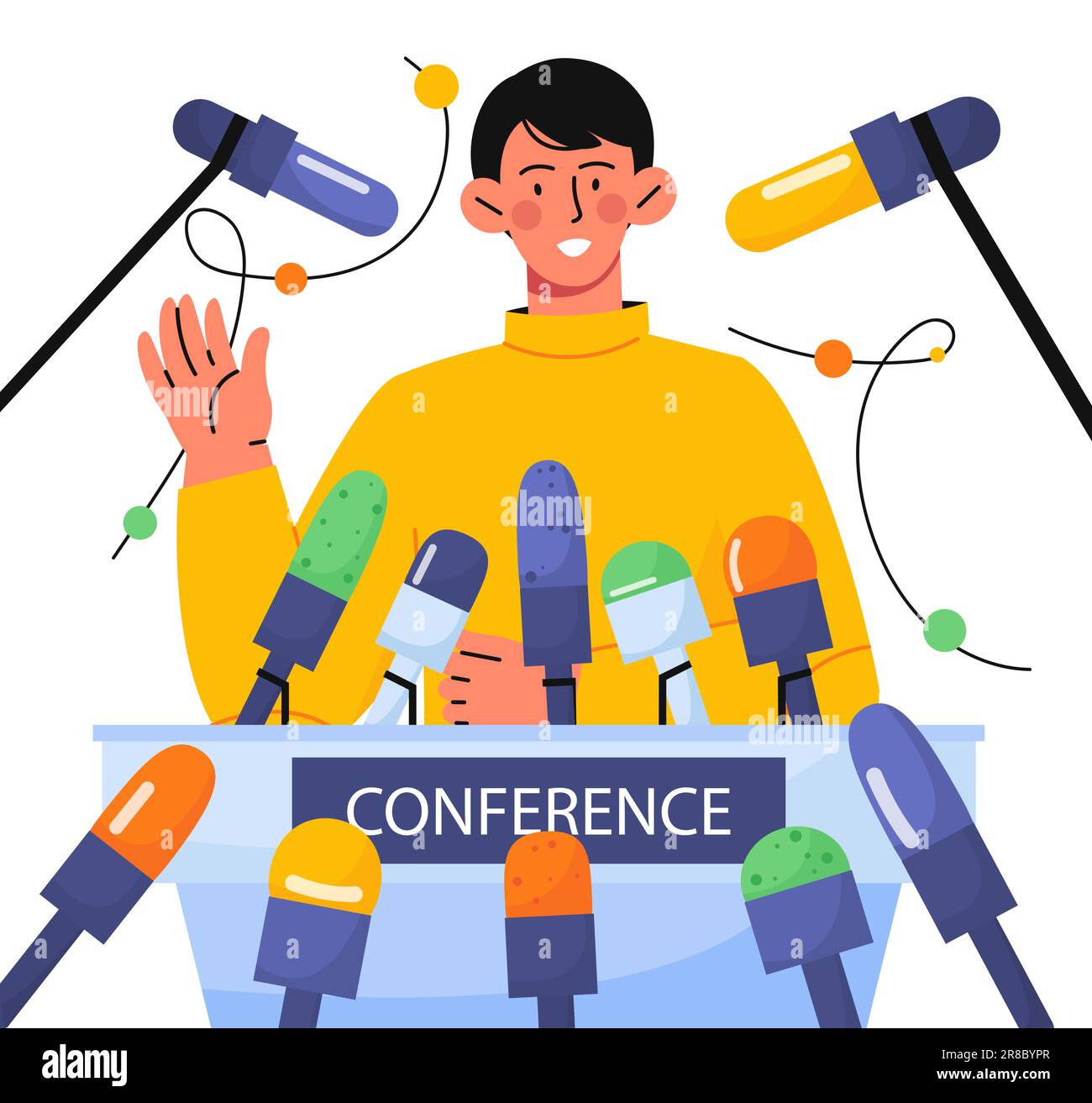 Press conference illustration hi-res stock photography and images - Alamy
