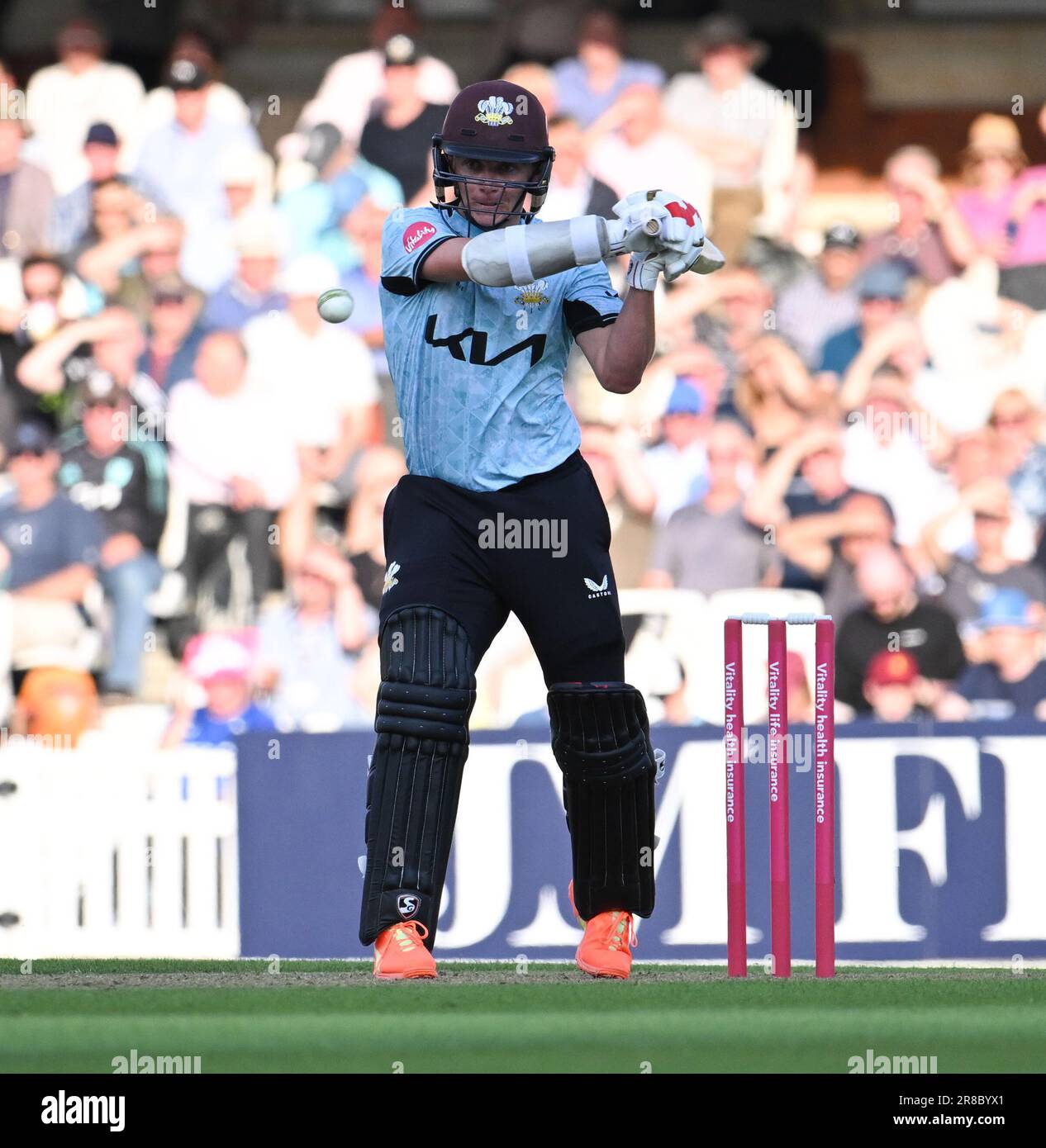 Oval, England. 26 May, 2023. Sam Curran of Surrey County Cricket Club ...