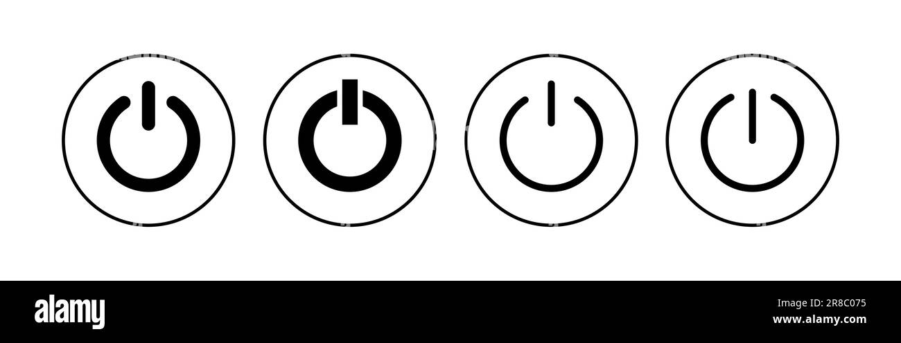 Power icon set. Power Switch Icon. Electric power Stock Vector Image ...