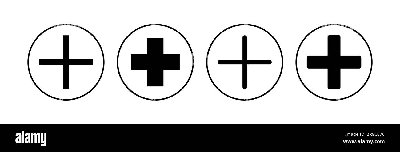 Plus Icon set. Add plus icon Stock Vector Image & Art - Alamy