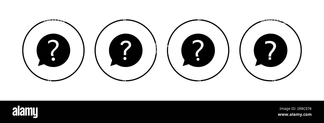Question mark badge Black and White Stock Photos & Images - Alamy