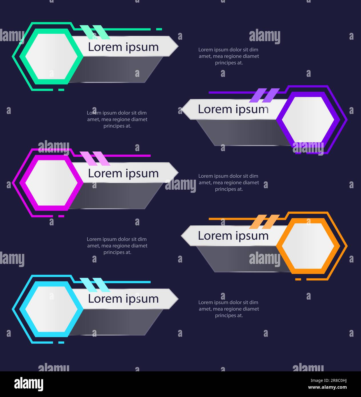 Colorful electronic keys infographic chart design element set Stock ...