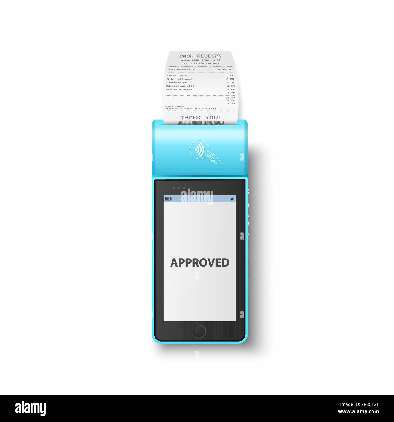 3d smartphone bill receipt Cut Out Stock Images & Pictures - Alamy