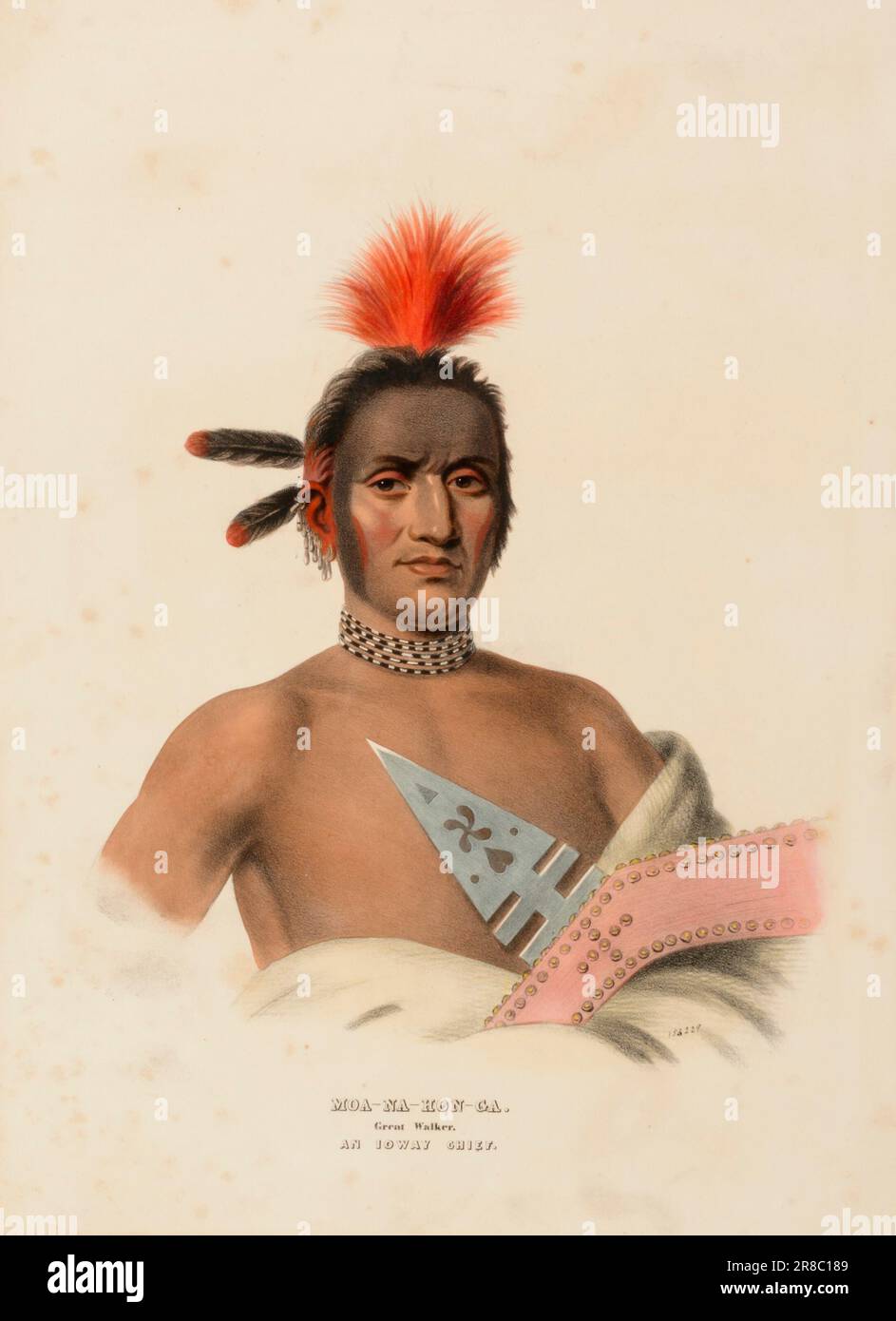 MOA-NA-HON-GA. GREAT WALKER. AN IOWAY CHIEF., from History of the ...