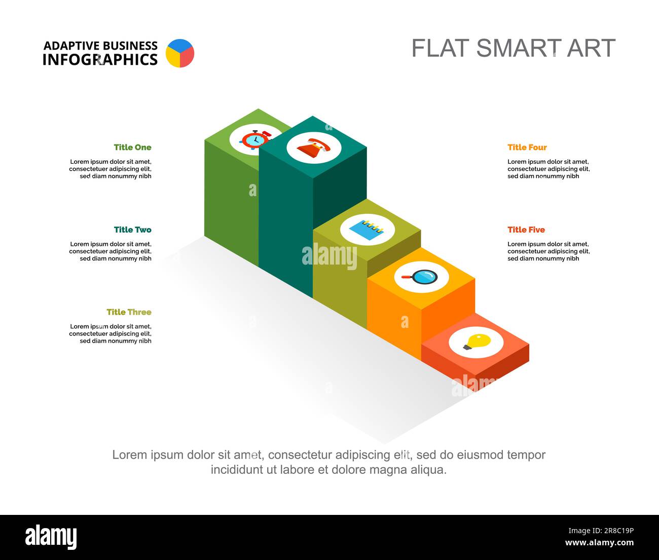 Five Options Project Slide Template Stock Vector Image & Art - Alamy