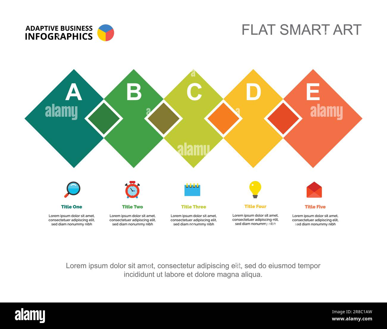Five Management Options Slide Template Stock Vector Image & Art - Alamy