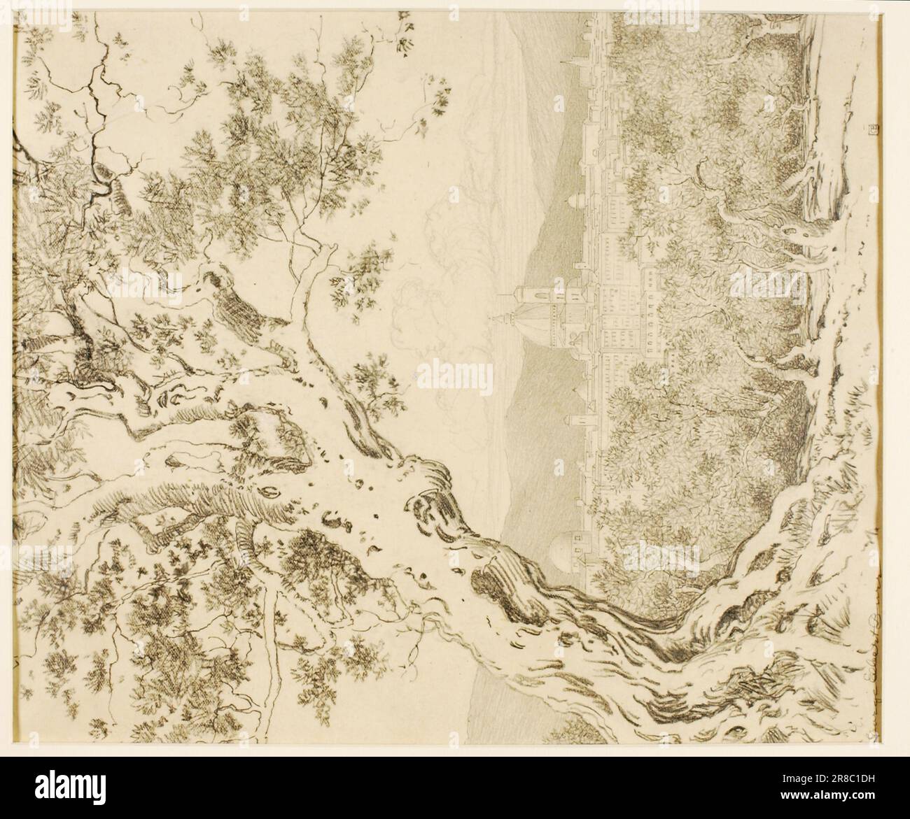 Untitled (transfer drawing for Florence from Monte Oliveto [No. 2]) ca ...