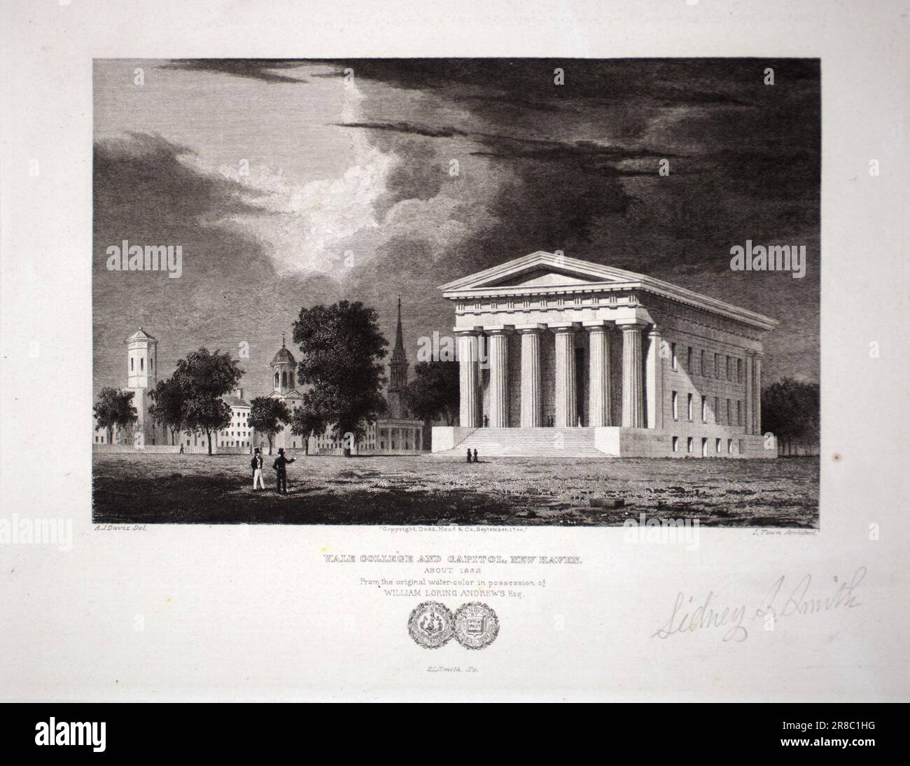 Yale College and Capitol, New Haven [] by Sidney L. Smith, born Foxboro ...