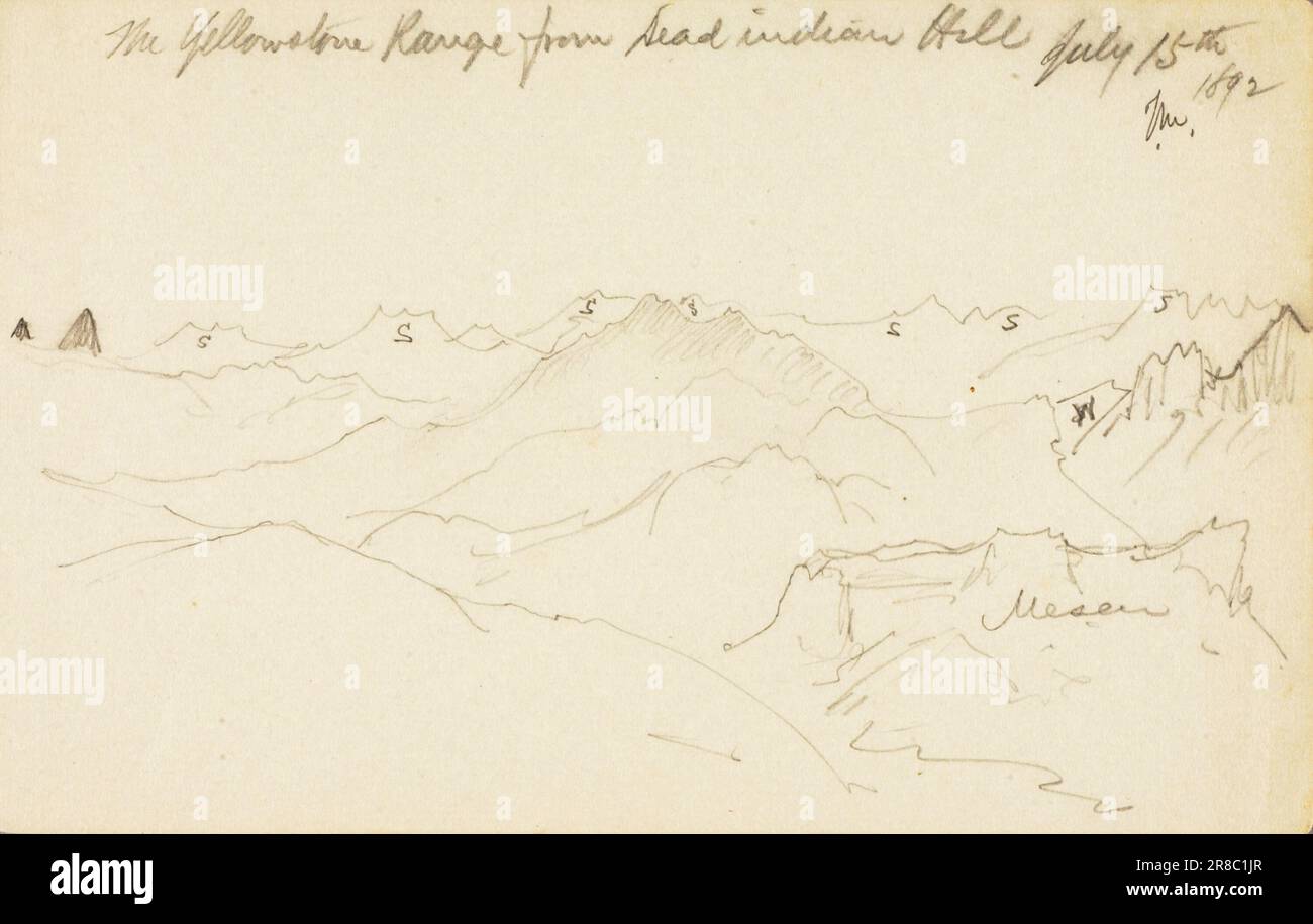 The Yellowstone Range from Dead Indian Hill 1892 by Thomas Moran, born ...