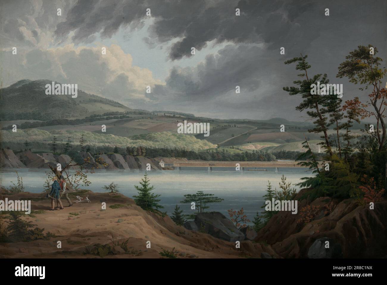 View of Cohoes ca. 1820 by J.W. Hill, born London, England 1812-died ...