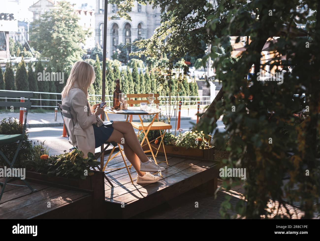 The lady on the terrace hi-res stock photography and images - Alamy