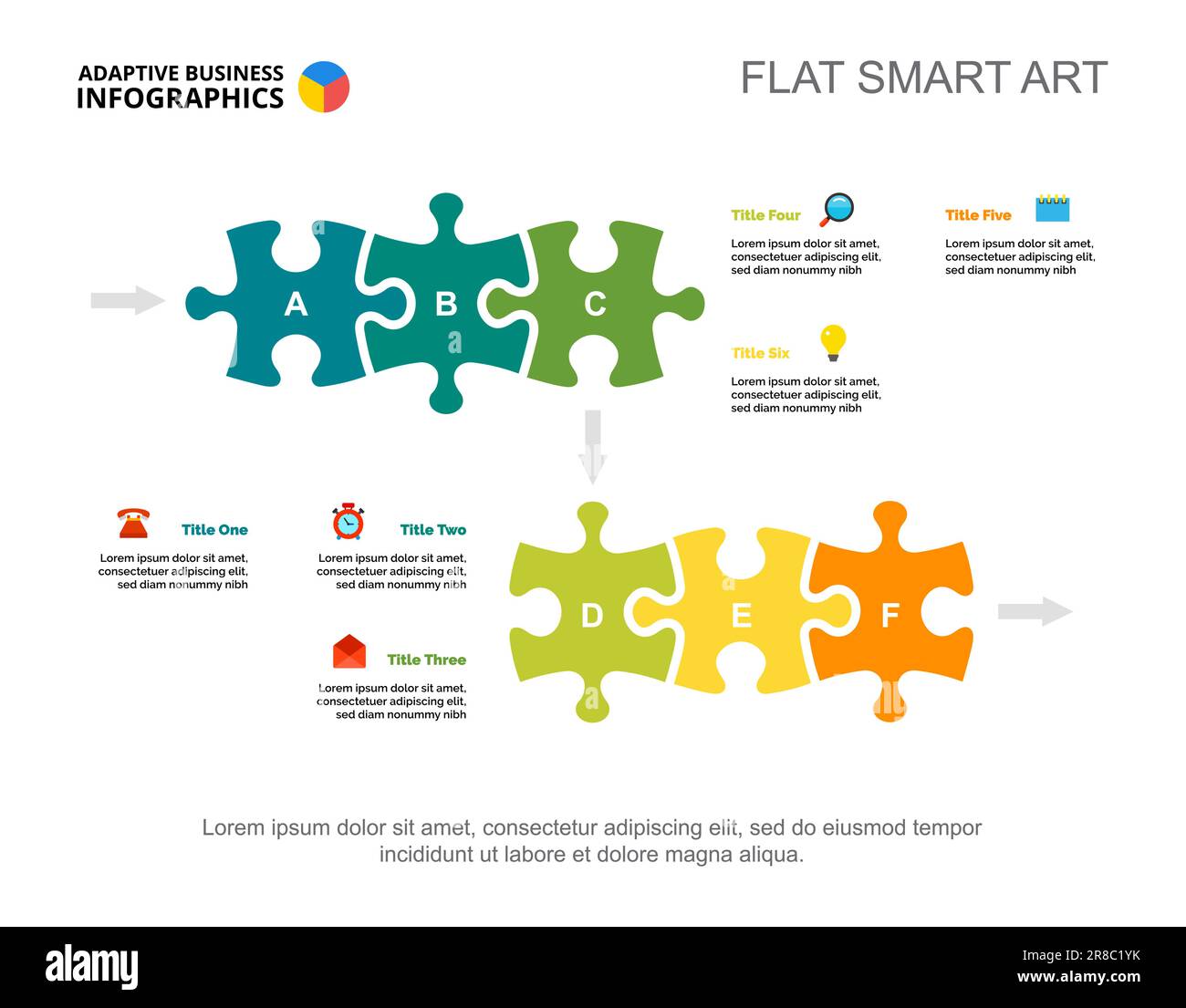 Six Elements Model Slide Template Stock Vector Image & Art - Alamy