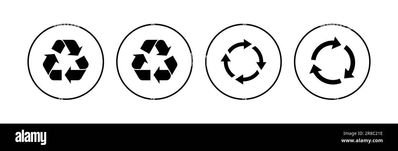 Recycle icon set. Recycling vector icon Stock Vector Image & Art - Alamy