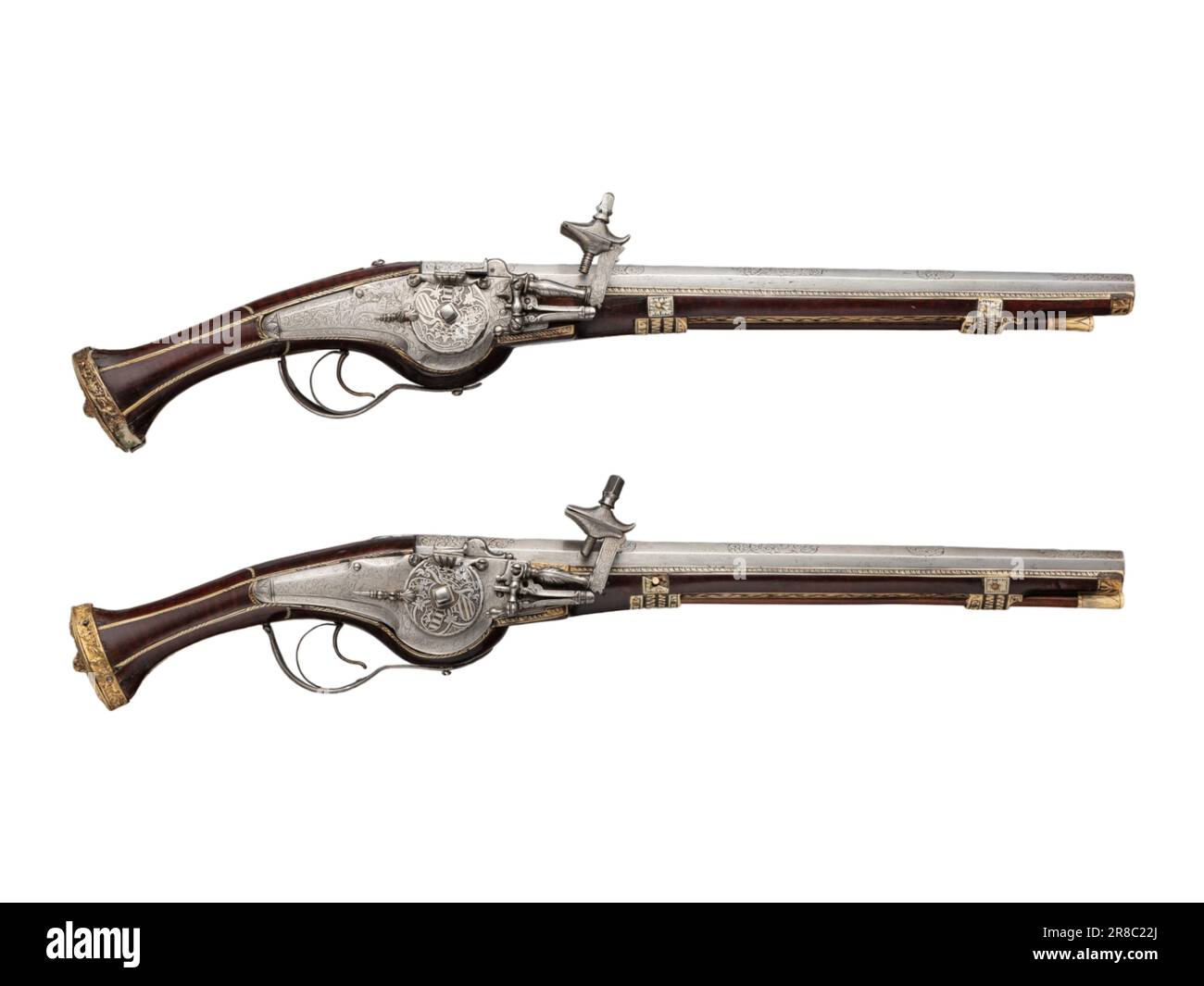 antique vintage handguns isolated background Stock Photo - Alamy