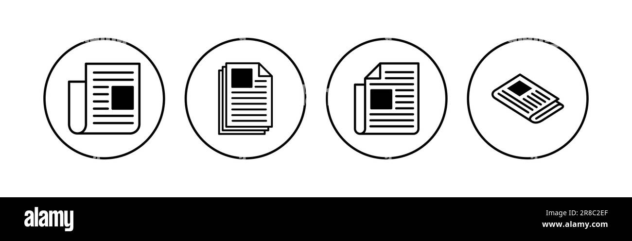 Newspaper icon set. news paper vector sign Stock Vector Image & Art - Alamy