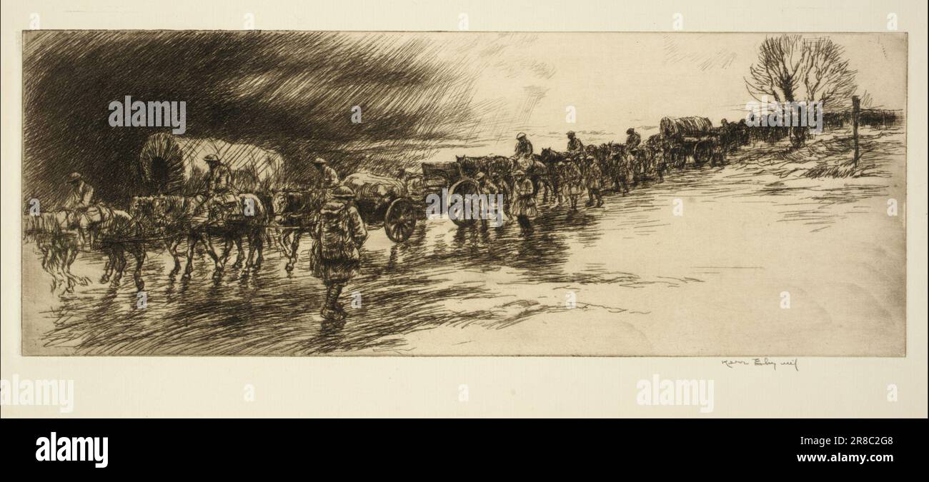 Artillery Train 1919 by Kerr Eby, born Tokyo, Japan 1889-died Norwalk ...