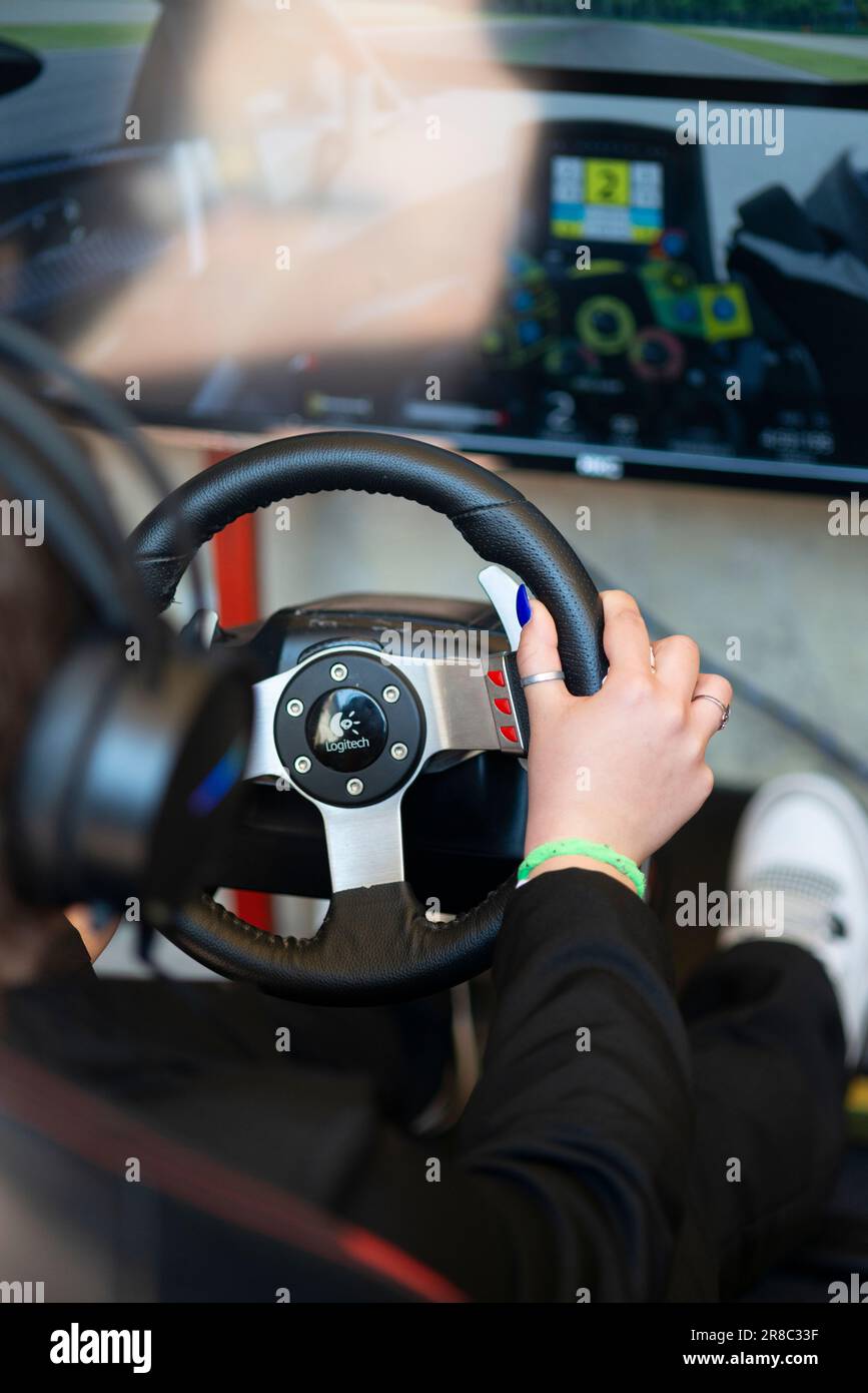 Close up video female driver hi-res stock photography and images - Alamy