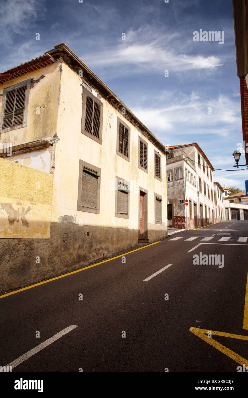 old and historic architecture of portugal towns and city Stock Photo ...