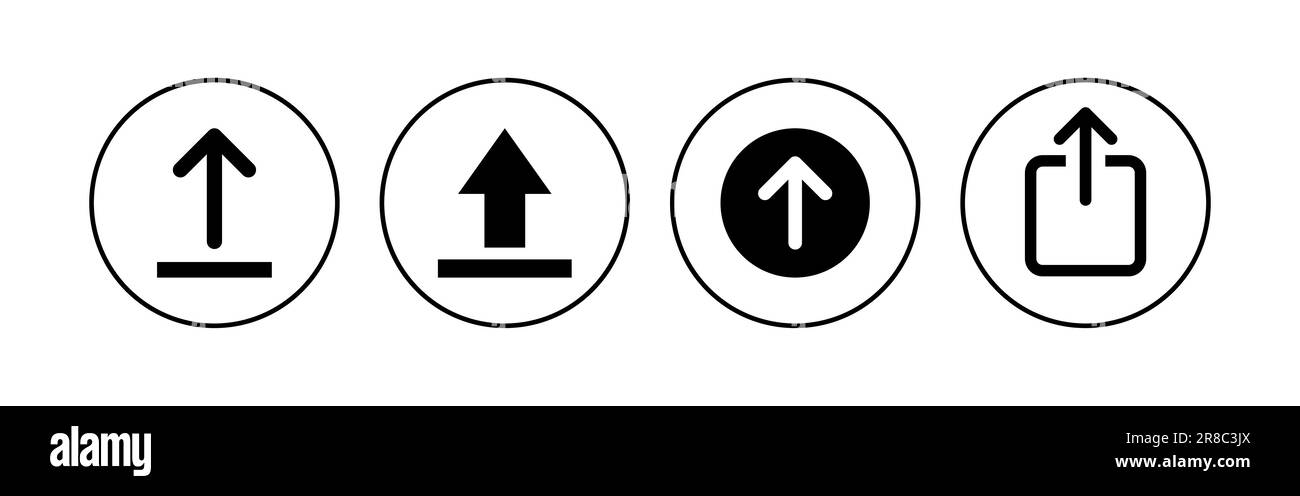 Upload icon set. load data symbol Stock Vector Image & Art - Alamy