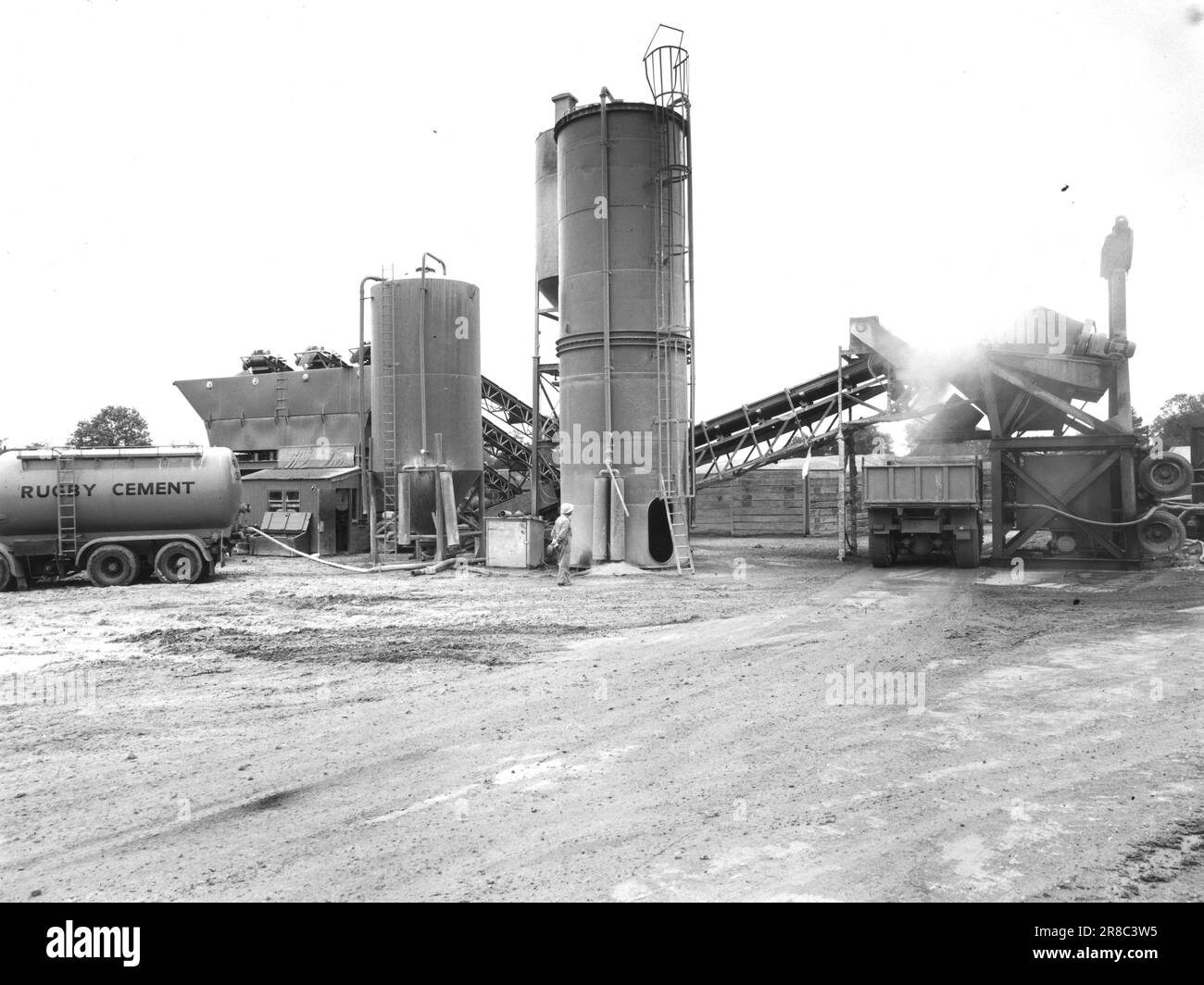 Motorway construction in the 1970-80s. Showing newly constructed roads ...